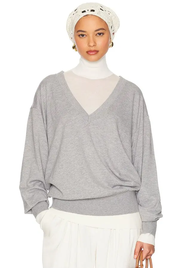 HELSA Oversized V Neck Sweater