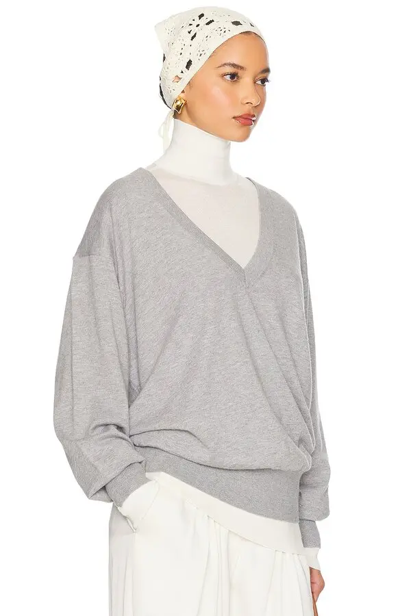HELSA Oversized V Neck Sweater