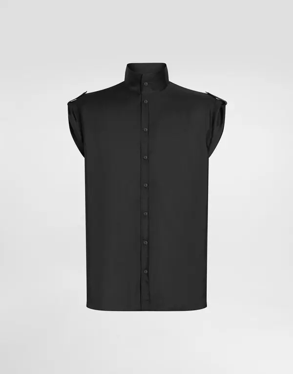 Dolce & Gabbana Hawaii Silk Twill Shirt - Black