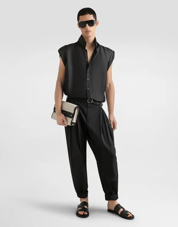 Dolce & Gabbana Hawaii Silk Twill Shirt - Black
