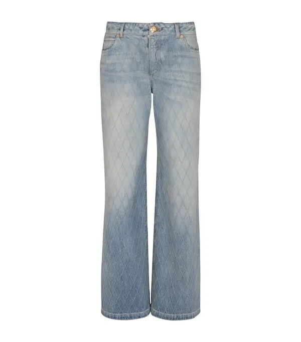 Balmain Diamond Topstitched Jeans