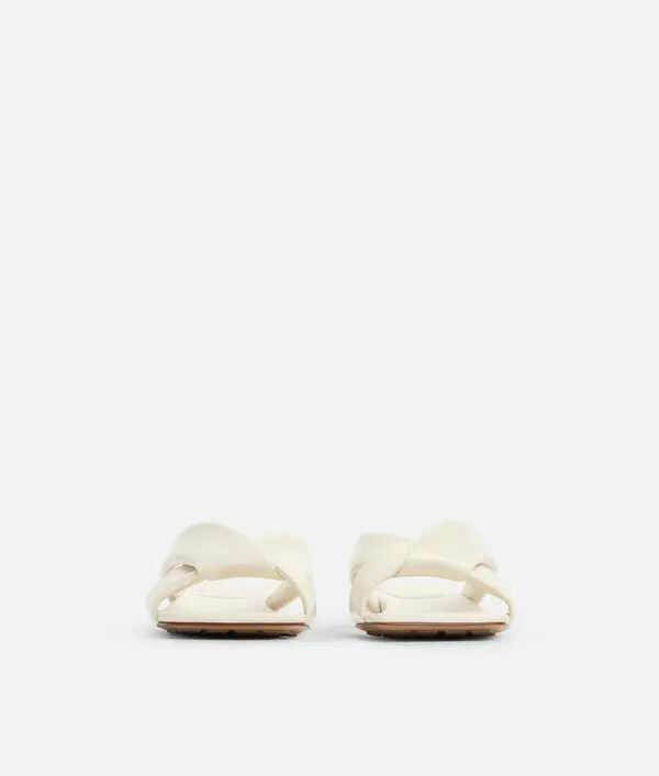 Bottega Veneta Riva Flat Mule - Sea Salt