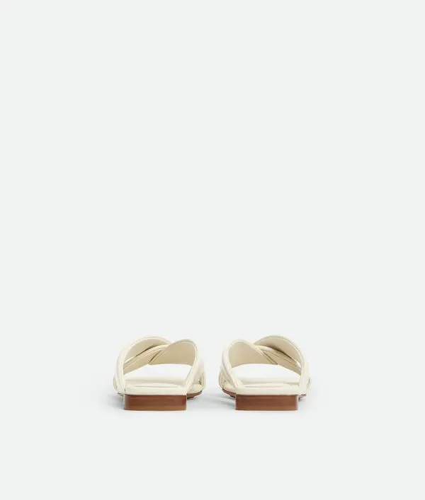 Bottega Veneta Riva Flat Mule - Sea Salt