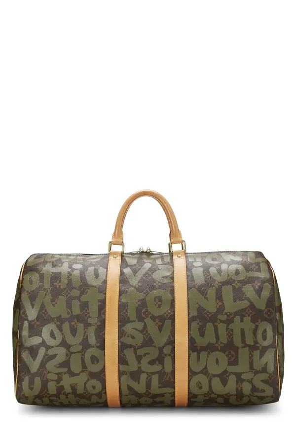 LOUIS VUITTON Graffiti Keepall 50 Duffle Bag - Green