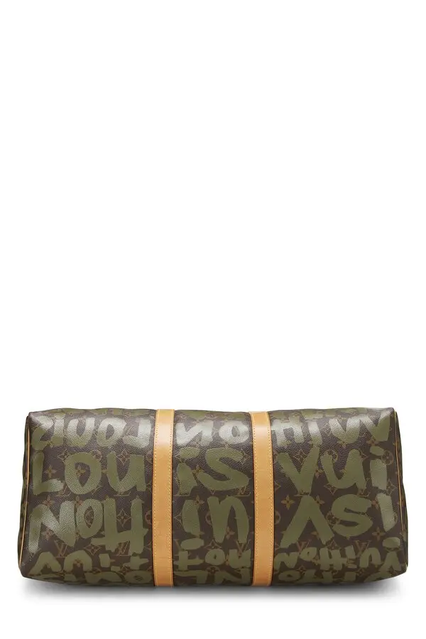 LOUIS VUITTON Graffiti Keepall 50 Duffle Bag - Green