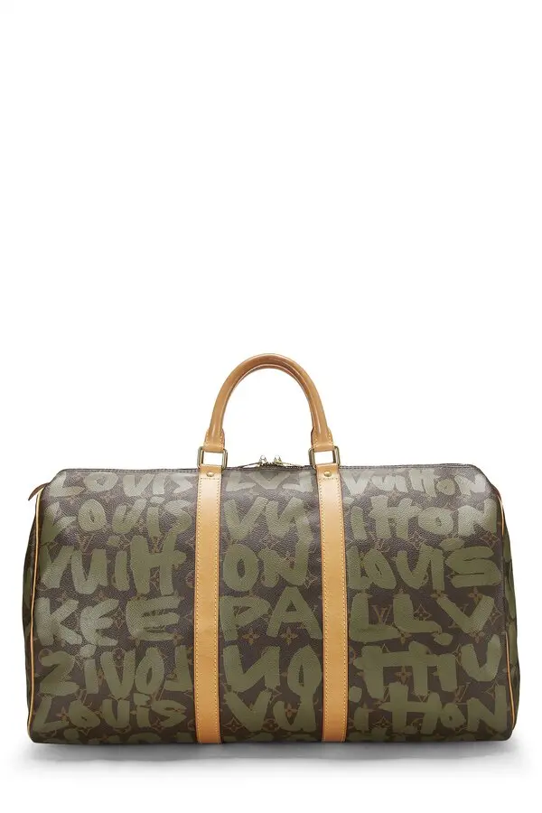 LOUIS VUITTON Graffiti Keepall 50 Duffle Bag - Green