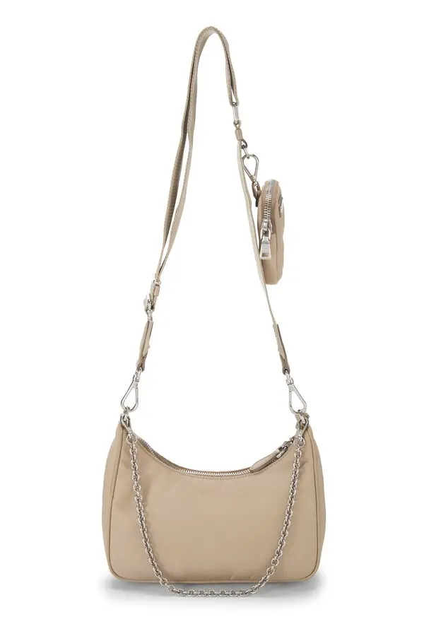 Prada Tessuto Re-edition 2005 Hobo - Beige