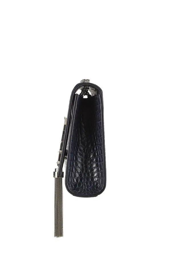Saint Laurent Kate Tassel Embossed Bag - Navy