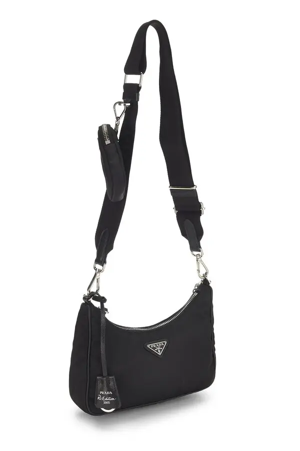 Prada Tessuto Re-edition 2005 Hobo - Black