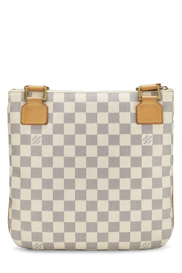 LOUIS VUITTON Damier Azur Pochette Bosphore - White