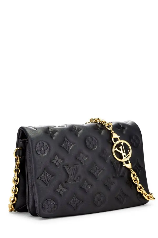 LOUIS VUITTON Monogram Embossed Leather Pochette Coussin