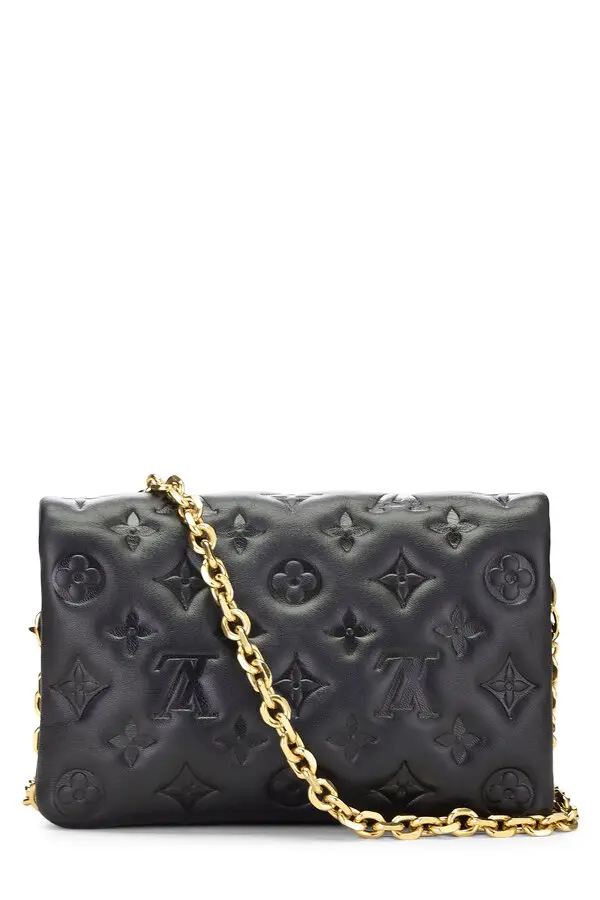 LOUIS VUITTON Monogram Embossed Leather Pochette Coussin