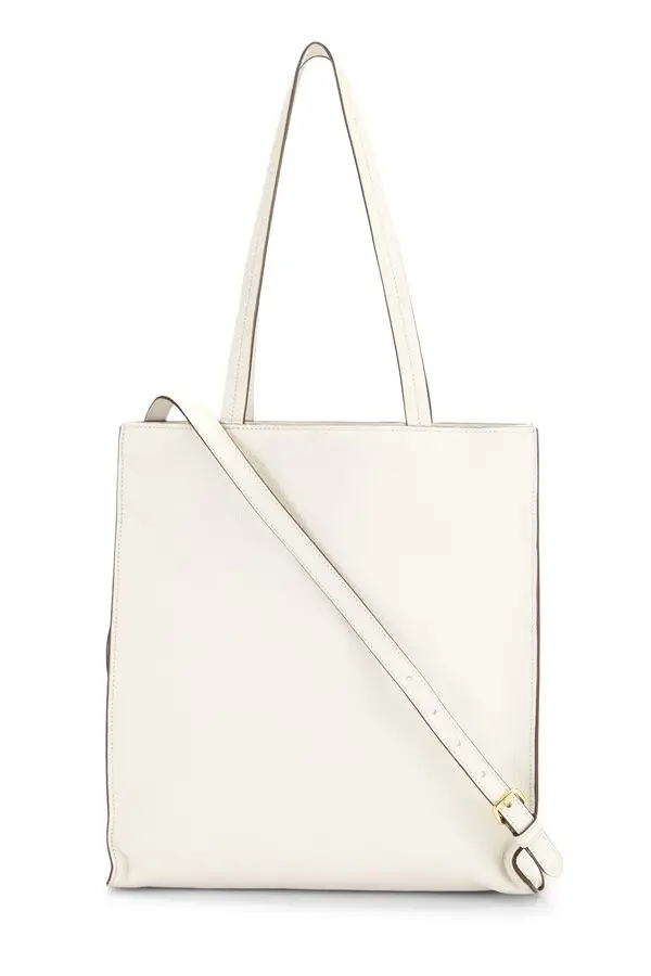 Miu Miu Calfskin Embossed Logo Tote