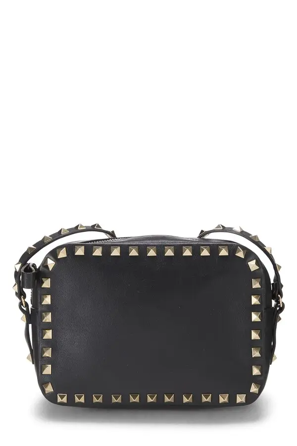 Valentino Garavani Leather Rockstud Camera Bag - Black