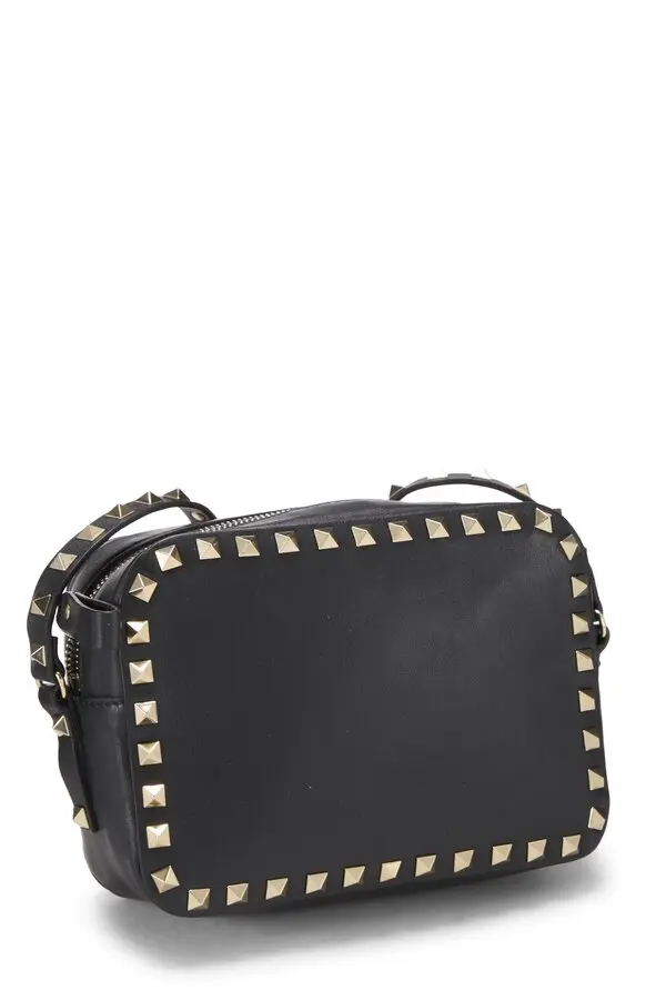 Valentino Garavani Leather Rockstud Camera Bag - Black