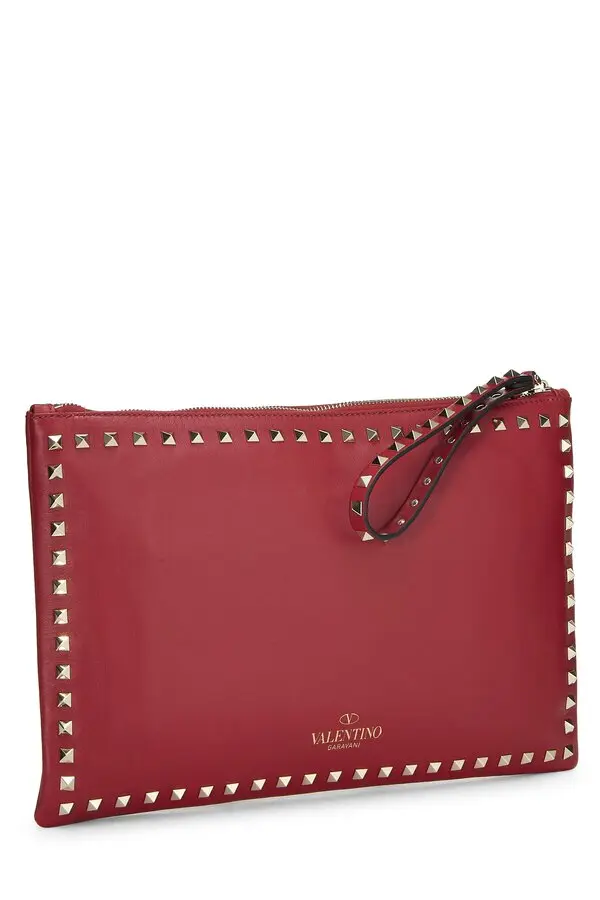 Valentino Garavani Leather Rockstud Spike Clutch