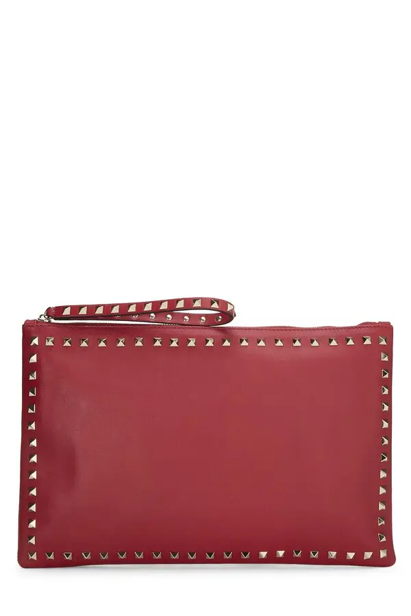 Valentino Garavani Leather Rockstud Spike Clutch