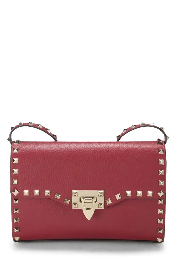 Valentino Garavani Leather Rockstud Flap Crossbody Bag
