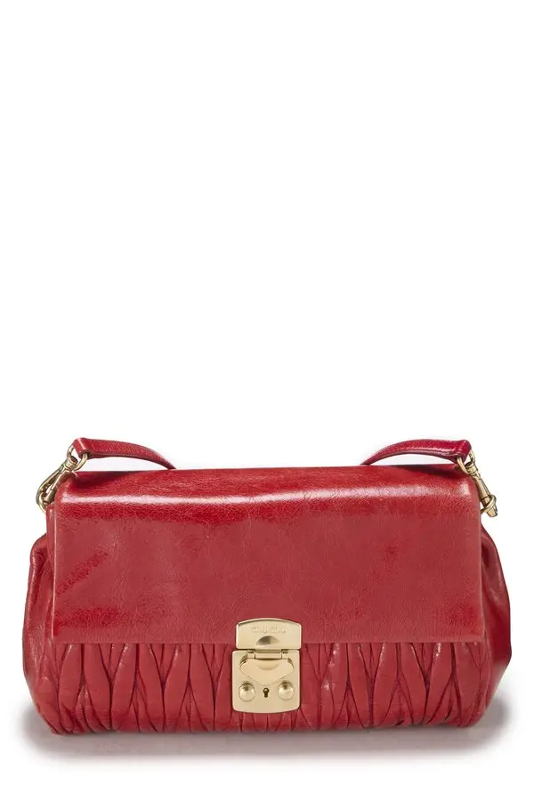 Miu Miu Nappa Flap Shoulder Bag