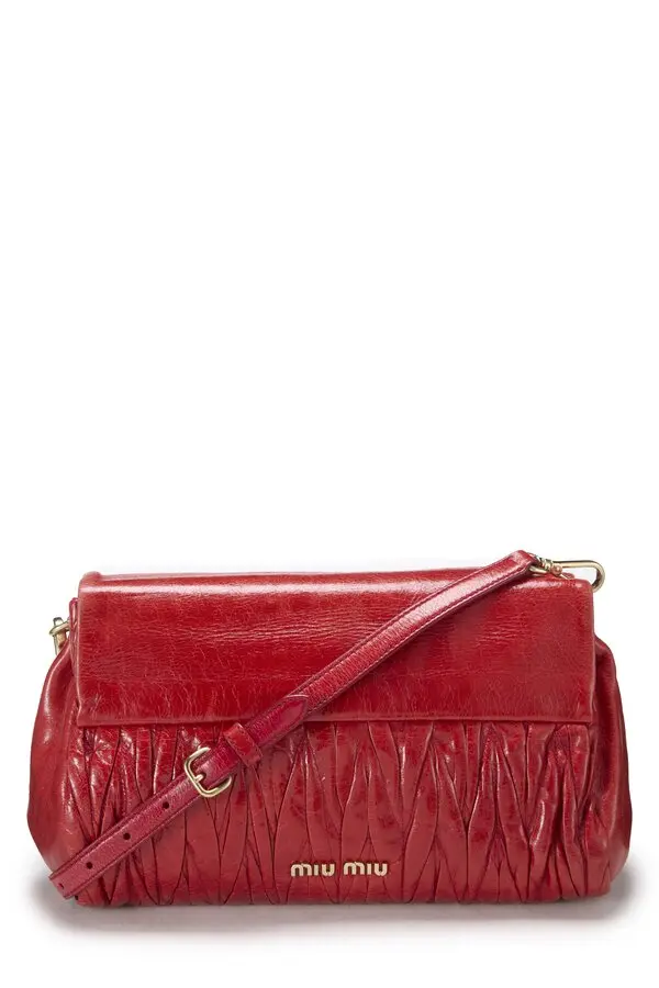 Miu Miu Nappa Flap Shoulder Bag