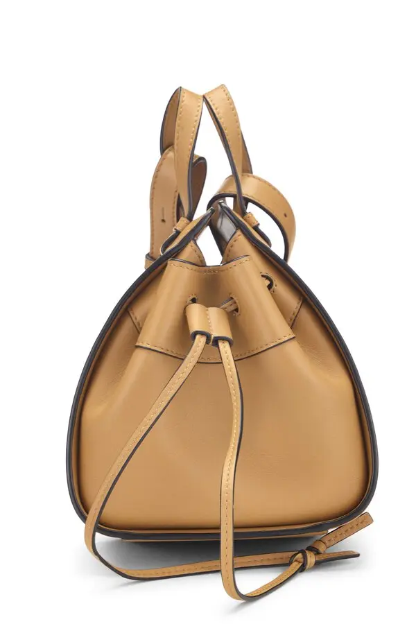 Loewe Calfskin Hammock Drawstring Bag - Brown