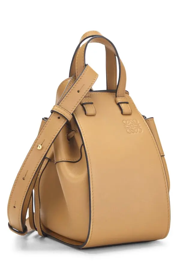 Loewe Calfskin Hammock Drawstring Bag - Brown