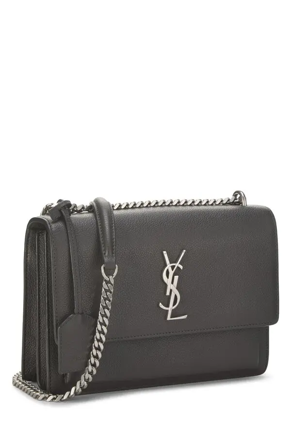 Saint Laurent Calfskin Leather Sunset Bag - Grey