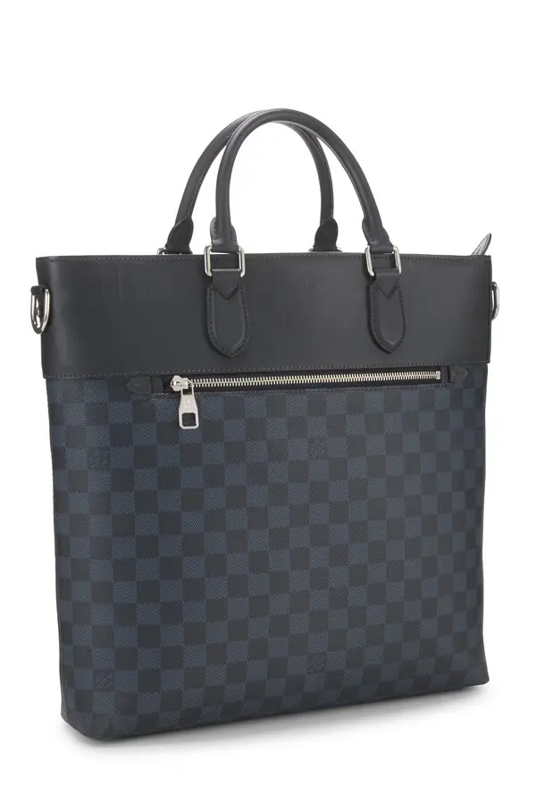 LOUIS VUITTON Damier Cobalt Newport Tote - Blue