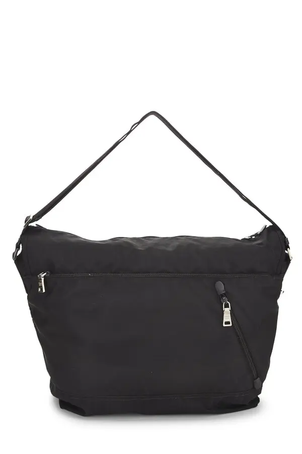 Prada Nylon Double Buckle Flap Messenger Bag