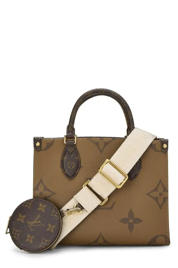 LOUIS VUITTON Monogram Reversed Giant On The Go - Brown