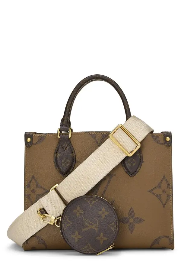 LOUIS VUITTON Monogram Reversed Giant On The Go - Brown