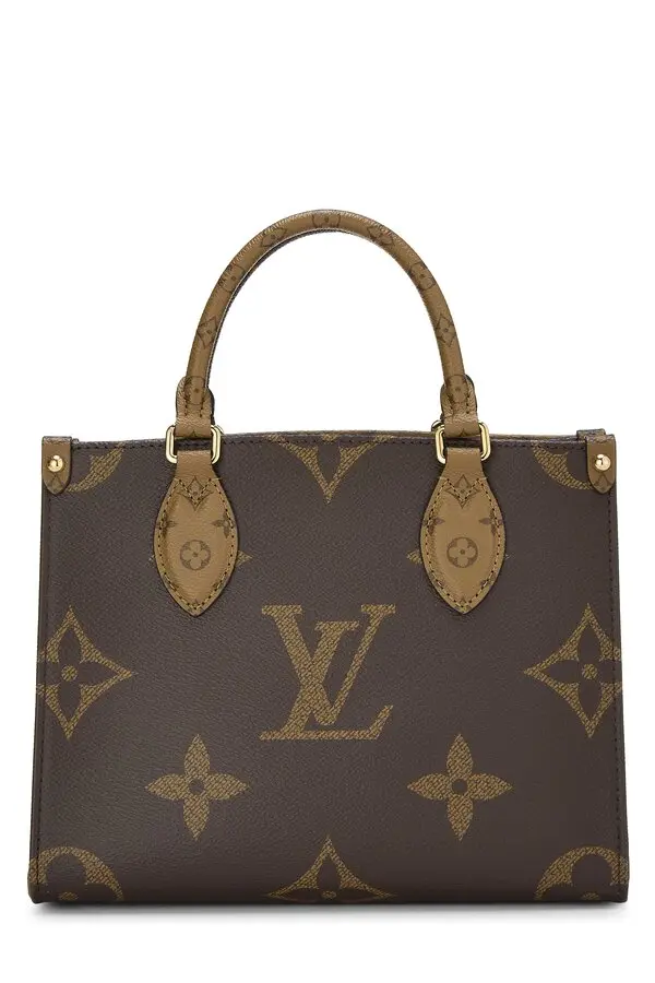 LOUIS VUITTON Monogram Reversed Giant On The Go - Brown