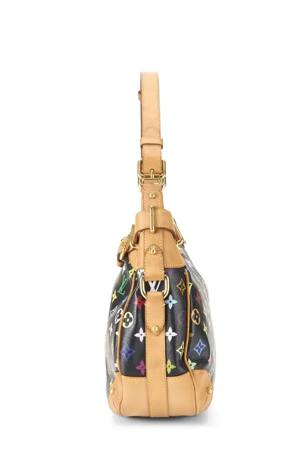 LOUIS VUITTON Takashi Murakami Monogram Multicolore Greta Hobo - Black