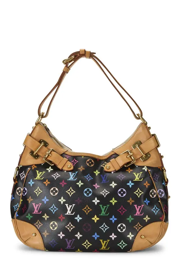 LOUIS VUITTON Monogram Multicolore Greta Hobo - Black
