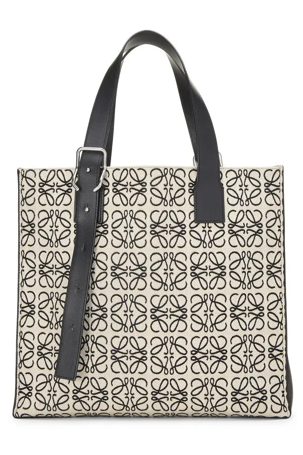 Loewe Jacquard Anagram Buckle Tote - Black