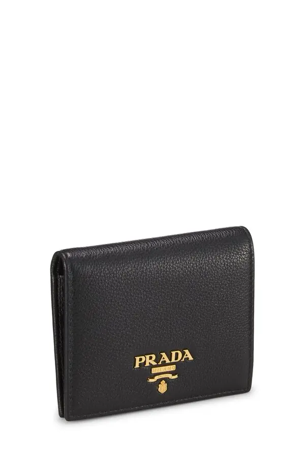 Prada Vitello Daino Compact Wallet