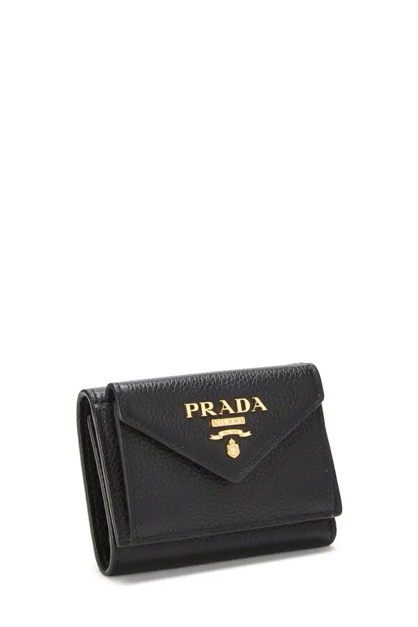 Prada Vitello Daino Compact Wallet