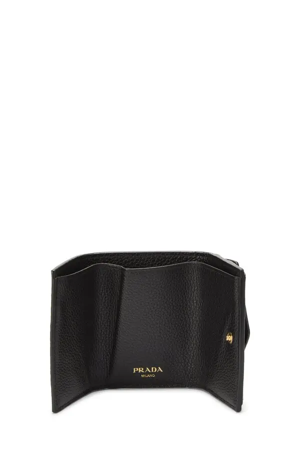 Prada Vitello Daino Compact Wallet