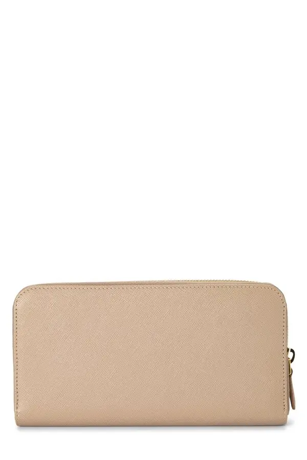 Prada Saffiano Bow Zip Around Wallet