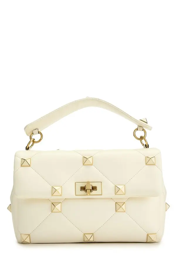 Valentino Garavani Roman Stud Flap Bag - White