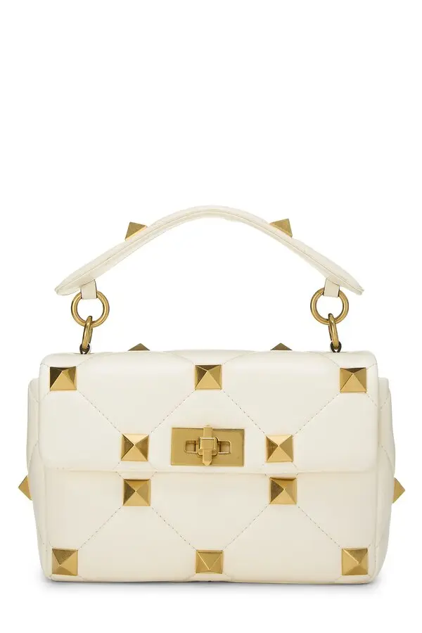 Valentino Garavani Roman Stud Flap Bag - White