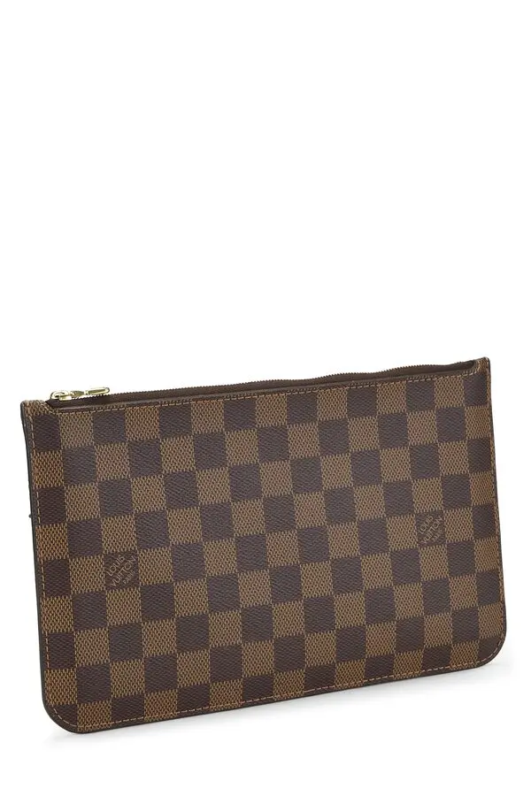 LOUIS VUITTON Damier Ebene Neverfull Pouch - Brown