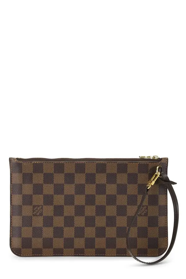 LOUIS VUITTON Damier Ebene Neverfull Pouch - Brown