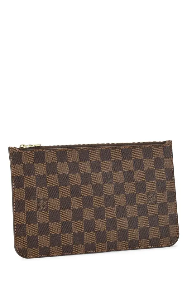 LOUIS VUITTON Damier Ebene Neverfull Pouch - Brown