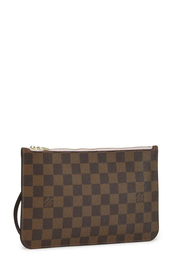 LOUIS VUITTON Damier Ebene Neverfull Pouch - Brown