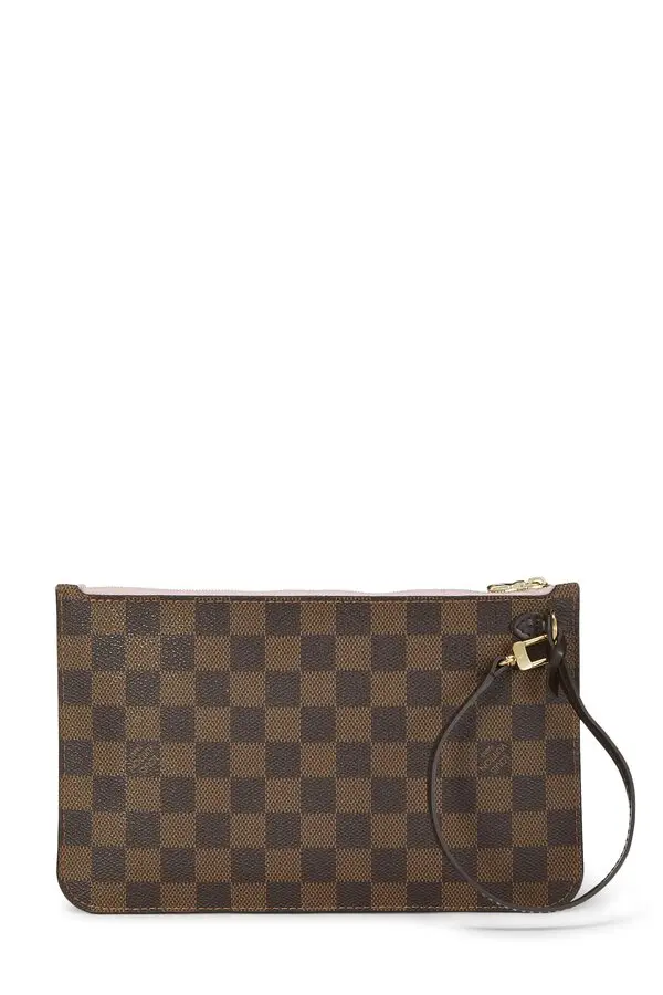 LOUIS VUITTON Damier Ebene Neverfull Pouch - Brown