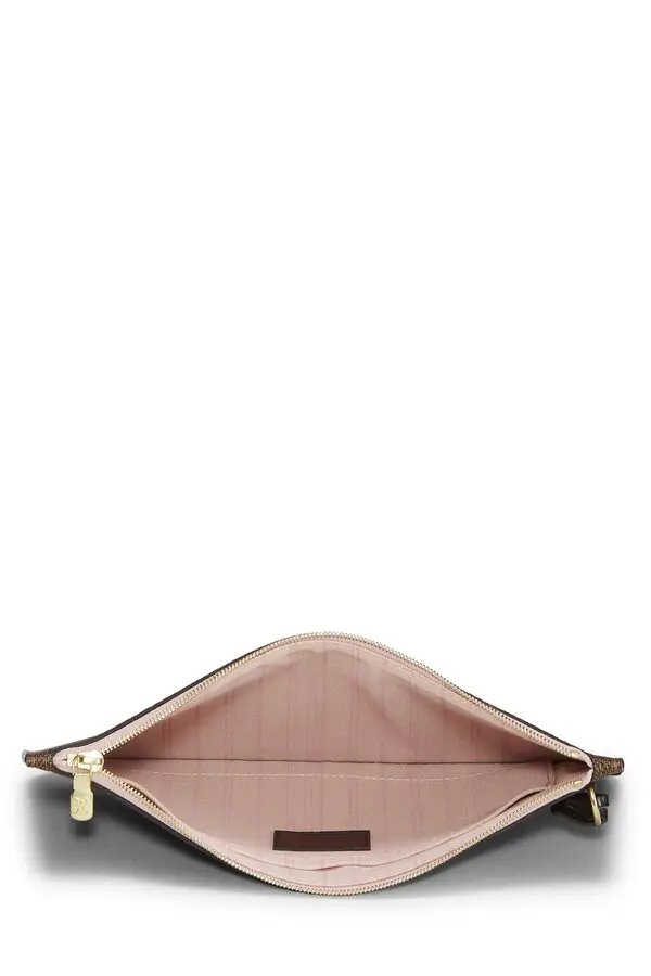 LOUIS VUITTON Damier Ebene Neverfull Pouch - Brown