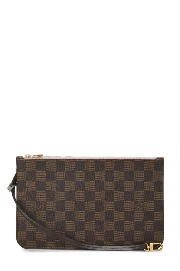 LOUIS VUITTON Damier Ebene Neverfull Pouch - Brown