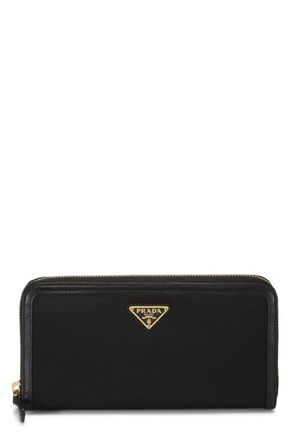 Prada Nylon Zip Around Wallet - Black