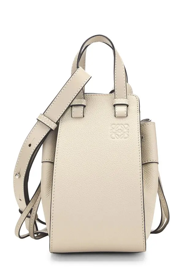 Loewe Calfskin Hammock Drawstring Bag - Grey